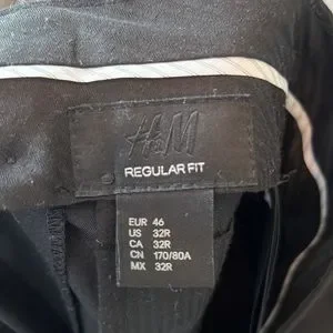 H&M | Suits & Blazers | Hm Black 3 Piece Suit 34r | Poshmark